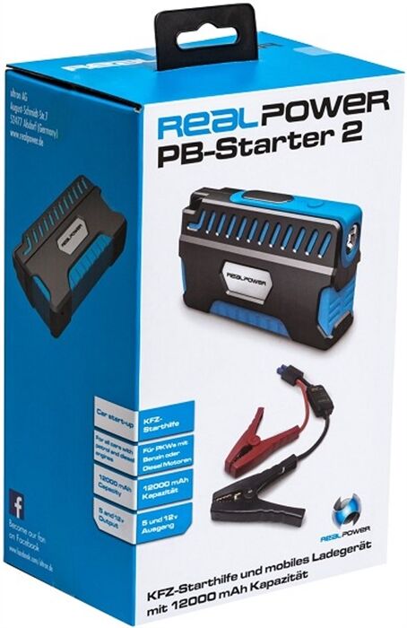 REALPOWER PowerBank PB-Starter 2 (12.000mAh) - Berlet Technikerleben